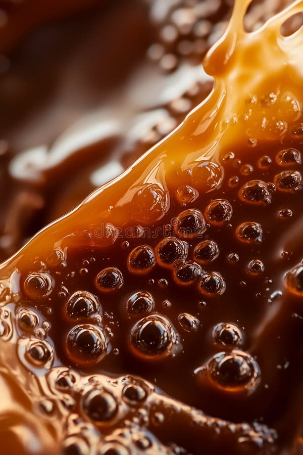 Liquid Salted Caramel Syrup. Background of Salted Caramel Paste Stock ...
