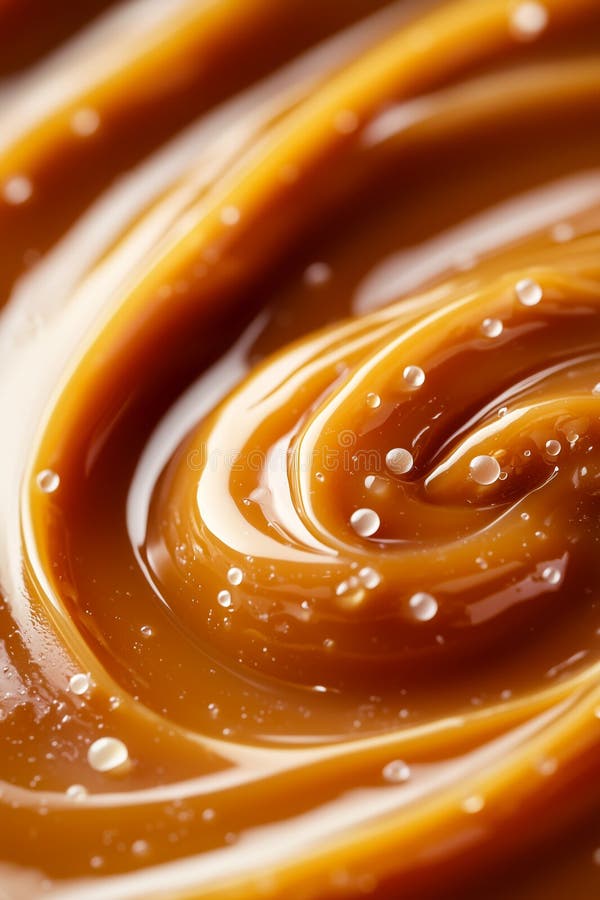Liquid Salted Caramel Syrup. Background of Salted Caramel Paste Stock ...