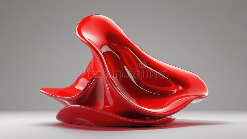 Liquid Sculpture: the Art of Red in Motion Stock Photo - Image of ...
