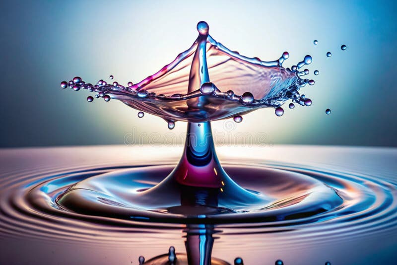 Liquid Sculpture Water Splash Stock Illustration - Illustration of ...
