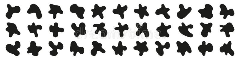 Liquid Shadows Random Shapes. Liquid Irregular Blob Shape Set. Vector ...