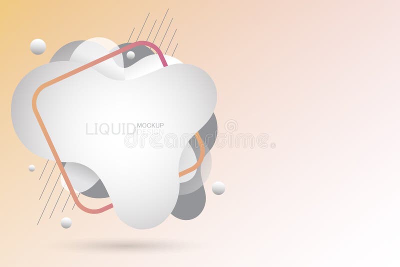 Liquid Shape Abstract Mockup Design. Simple Shape and Liquid Shape ...