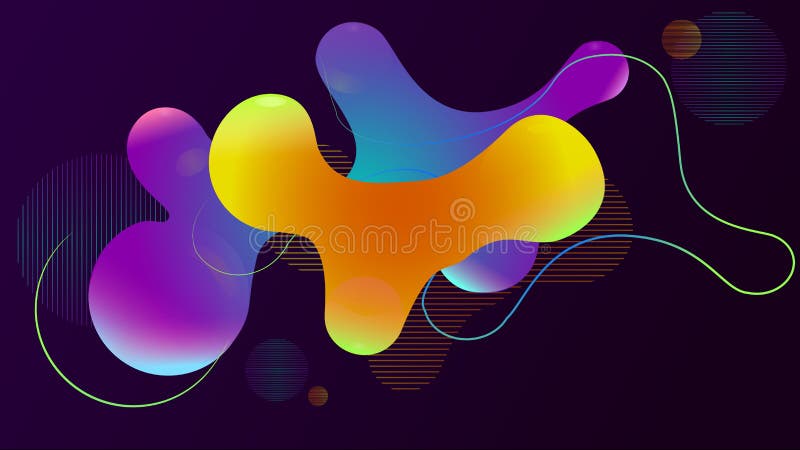 Liquid Shaped Bubbles 3d Effect Stock Illustration - Illustration of ...