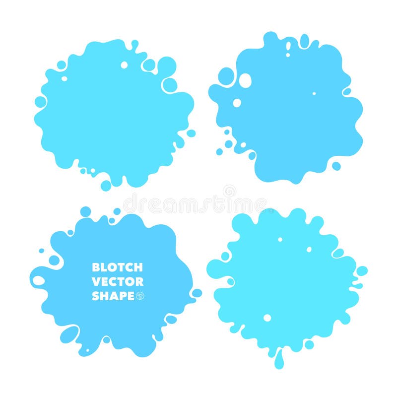 Liquid Shapes, Frames with Uneven Wavy Edge Set, Composition. Water ...