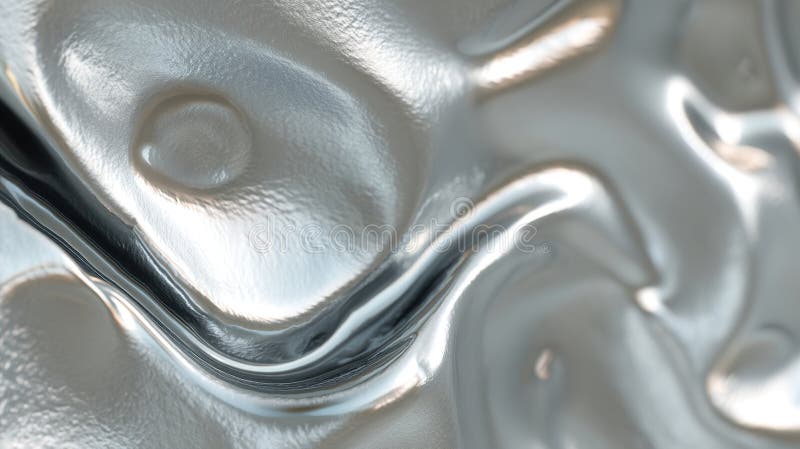 Liquid Shiny Metal in Silver Color. Texture Background. Generative Ai ...
