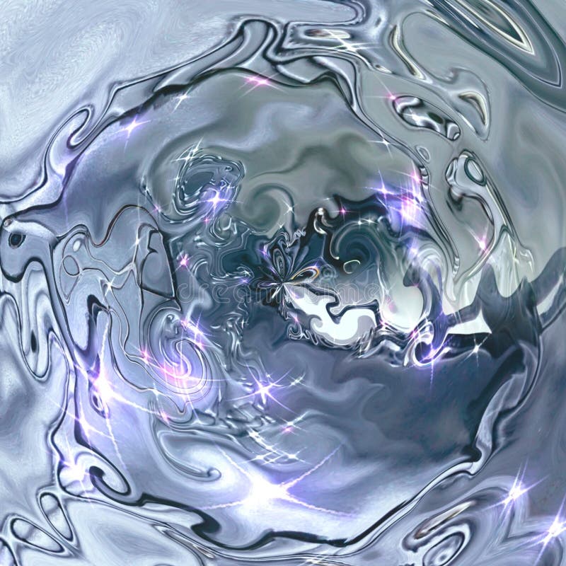 Liquid Silver Abstract Background Shapes Textures and Blurs Stock ...