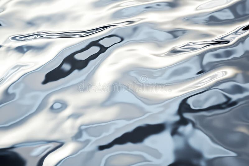 Liquid Silver Abstract Texture with Reflective Patterns. Stock ...