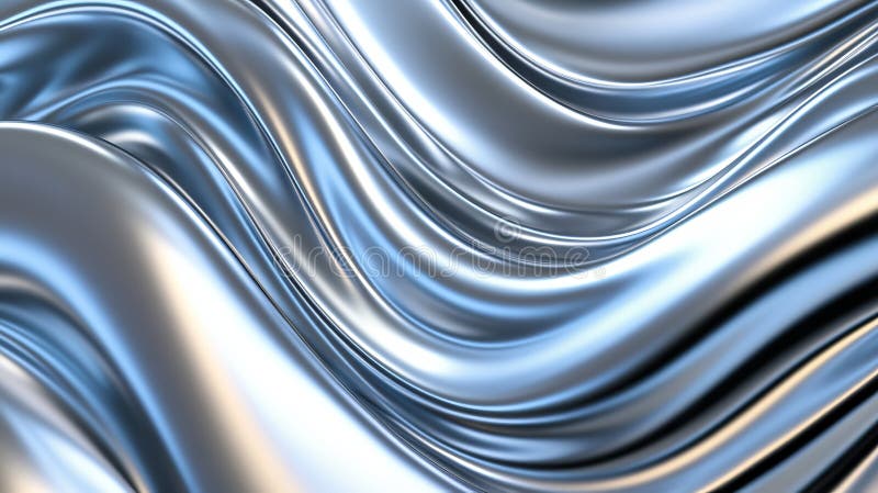 A Liquid Silver Flow is Set Against an Abstract Background and Serves ...