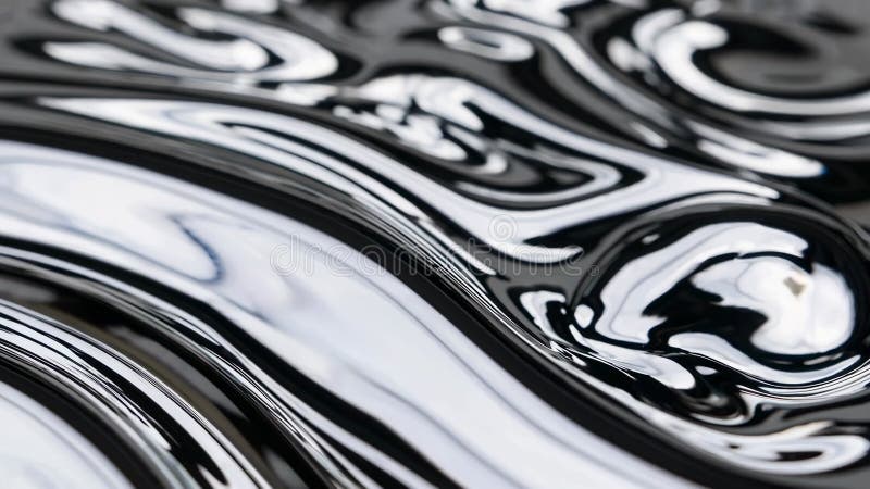 Liquid Silver with Smooth, Flowing Waves, a Luxurious and Modern Chrome ...