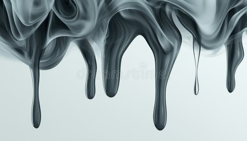 Liquid Smoke Drips, Forming an Abstract Futuristic Texture on ...