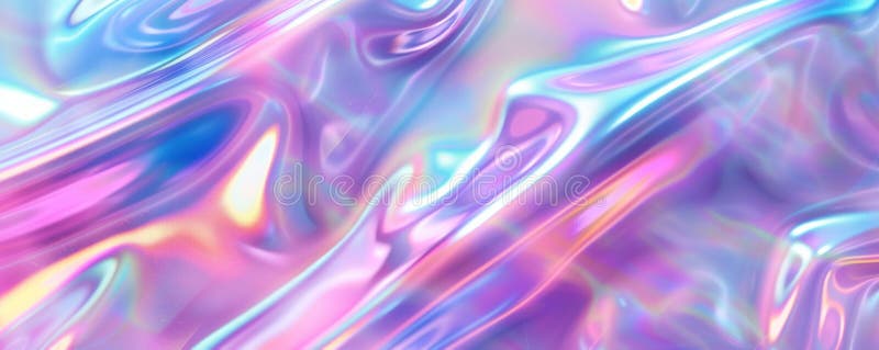 Liquid Smooth Metal Texture. Hologram Shine Effect Stock Illustration ...