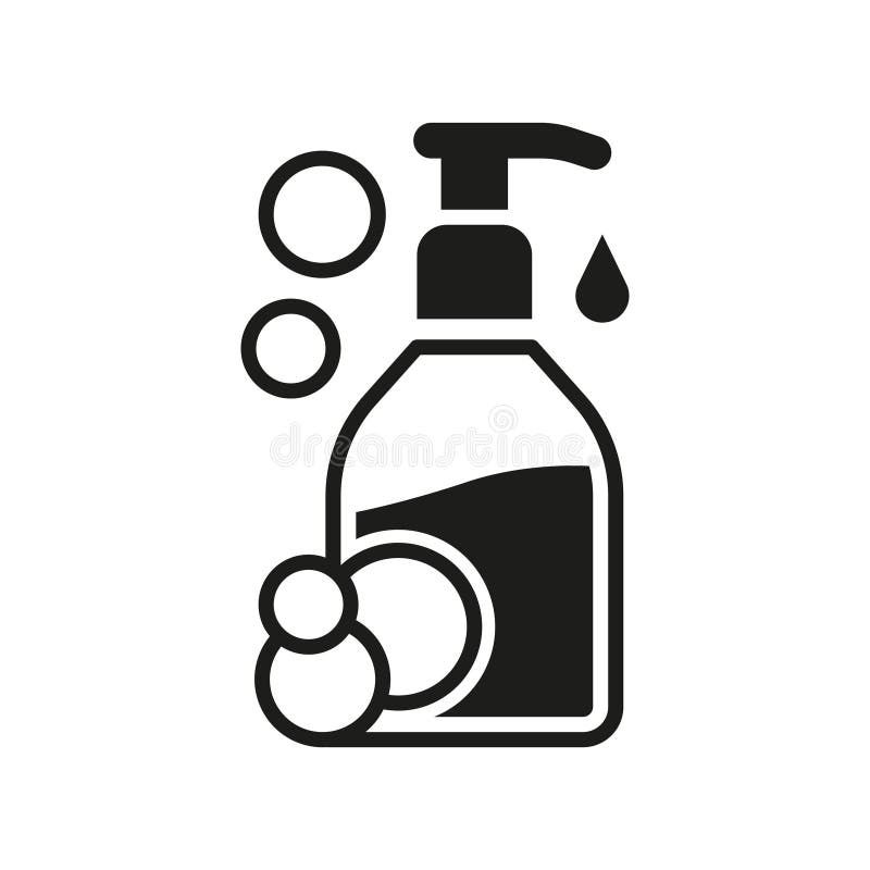 Liquid Soap Bathroom Icon Vector Basic Design Simple and Modern Stock Vector - Illustration of ...