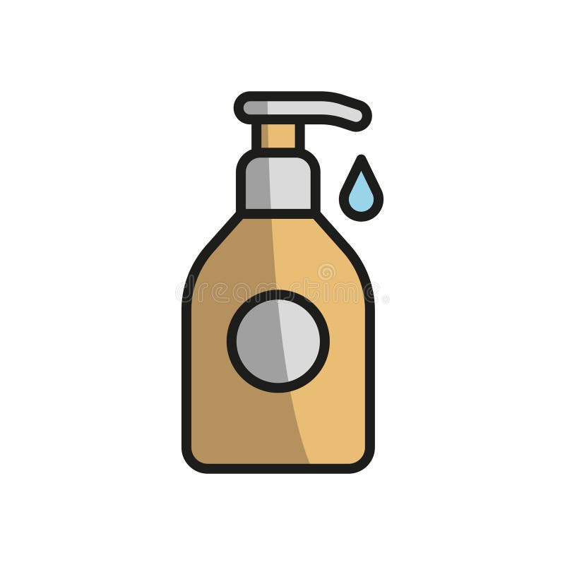 Liquid Soap Bathroom Icon Vector Basic Design Simple and Modern Stock Vector - Illustration of ...