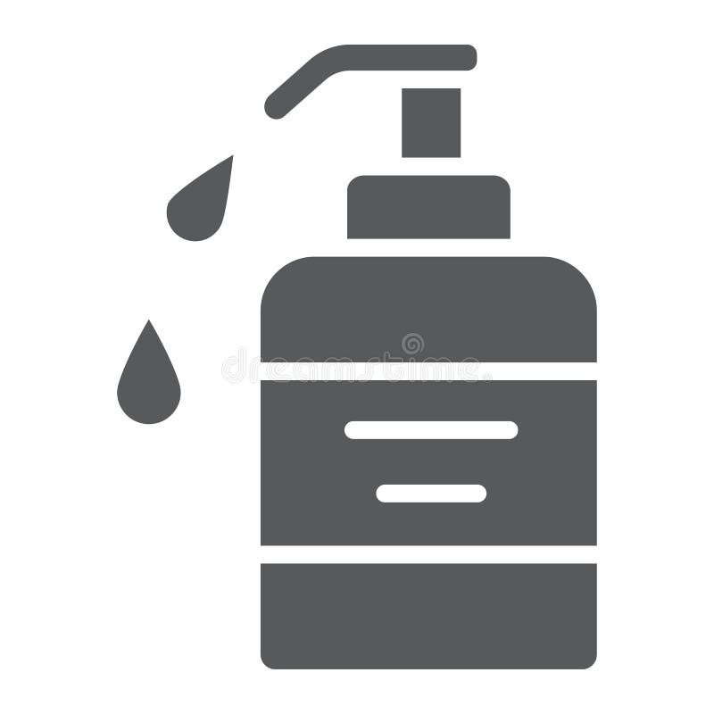 Dispenser Solid Icon. Lotion Bottle Vector Illustration Isolated on ...