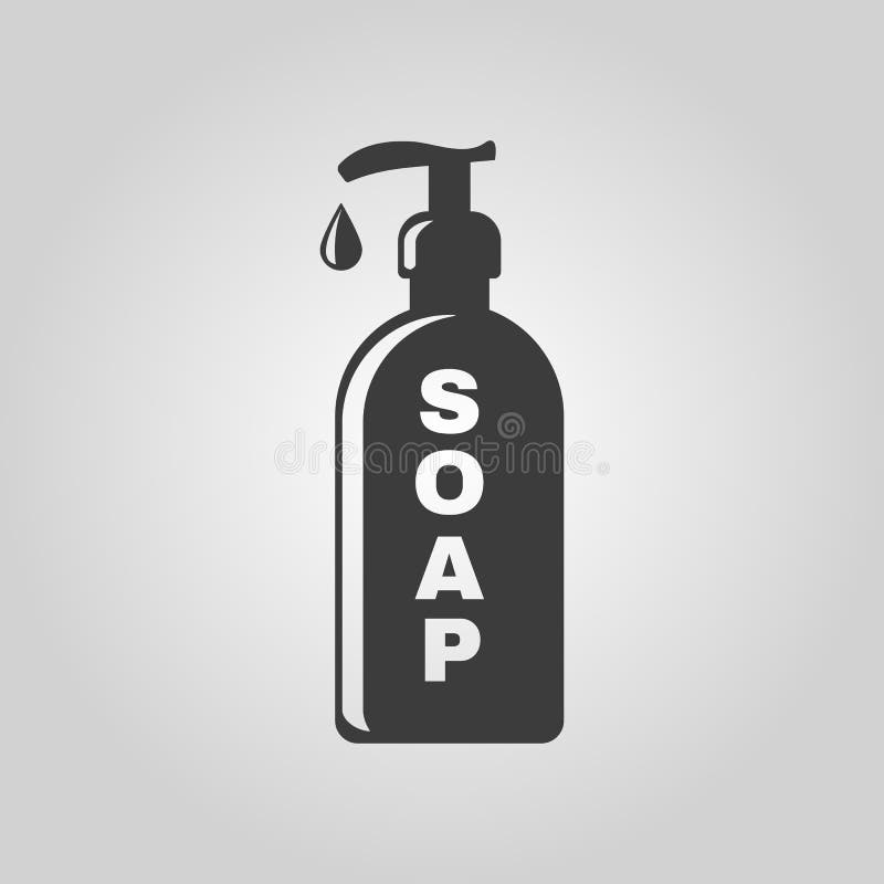 The Liquid Soap Icon. Hand Wash Symbol Stock Vector - Illustration of ...