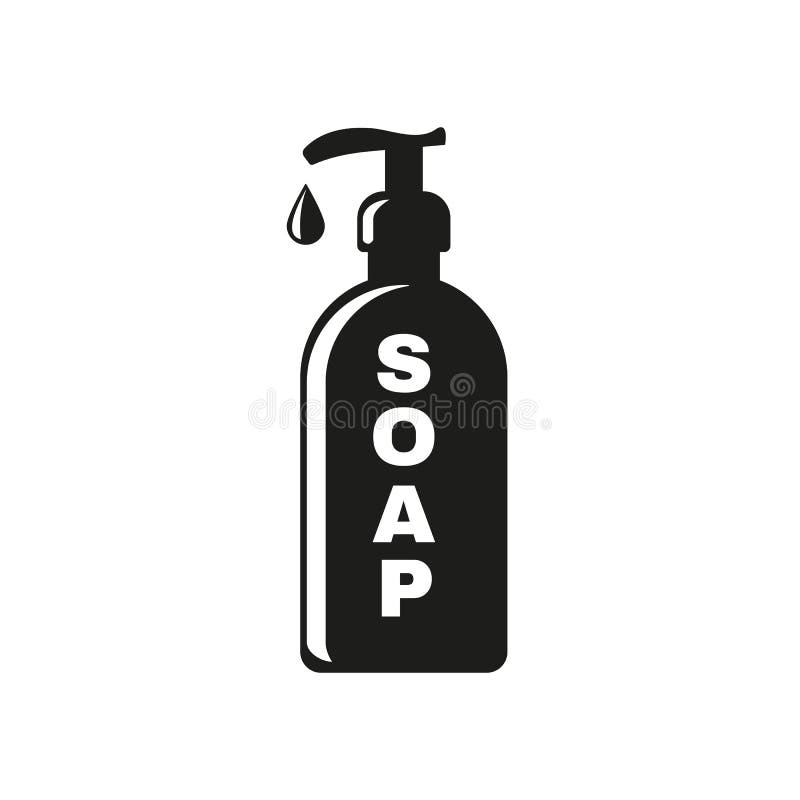 The Liquid Soap Icon. Hand Wash Symbol Stock Vector - Illustration of ...