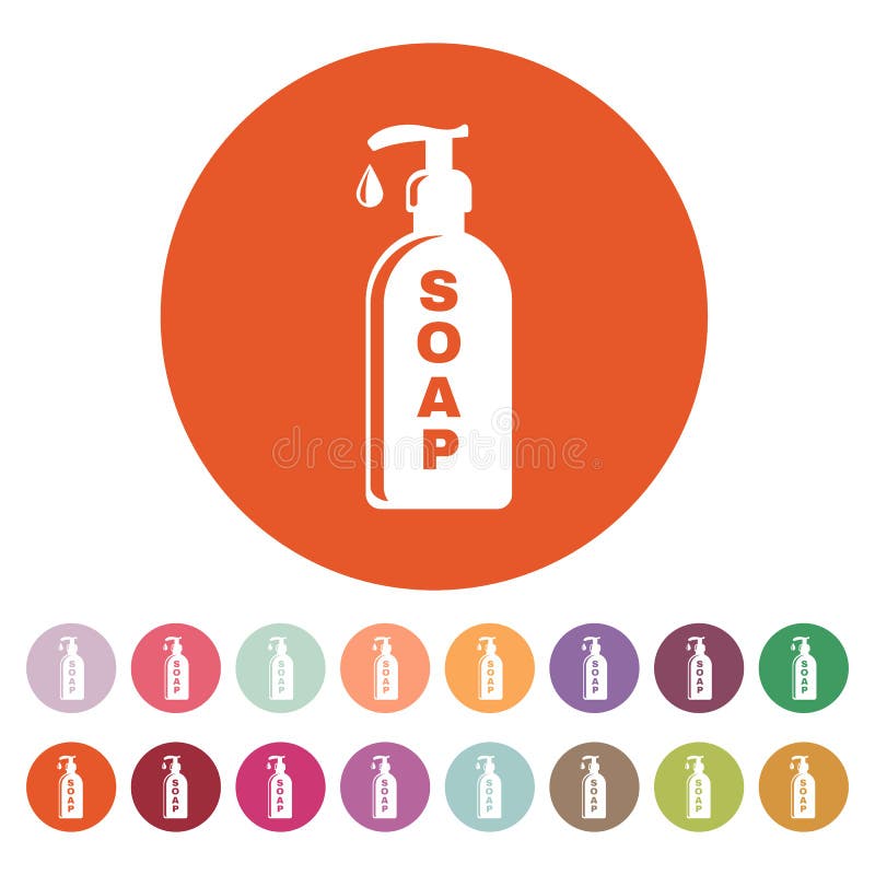 The Liquid Soap Icon. Hand Wash Symbol Stock Vector - Illustration of ...