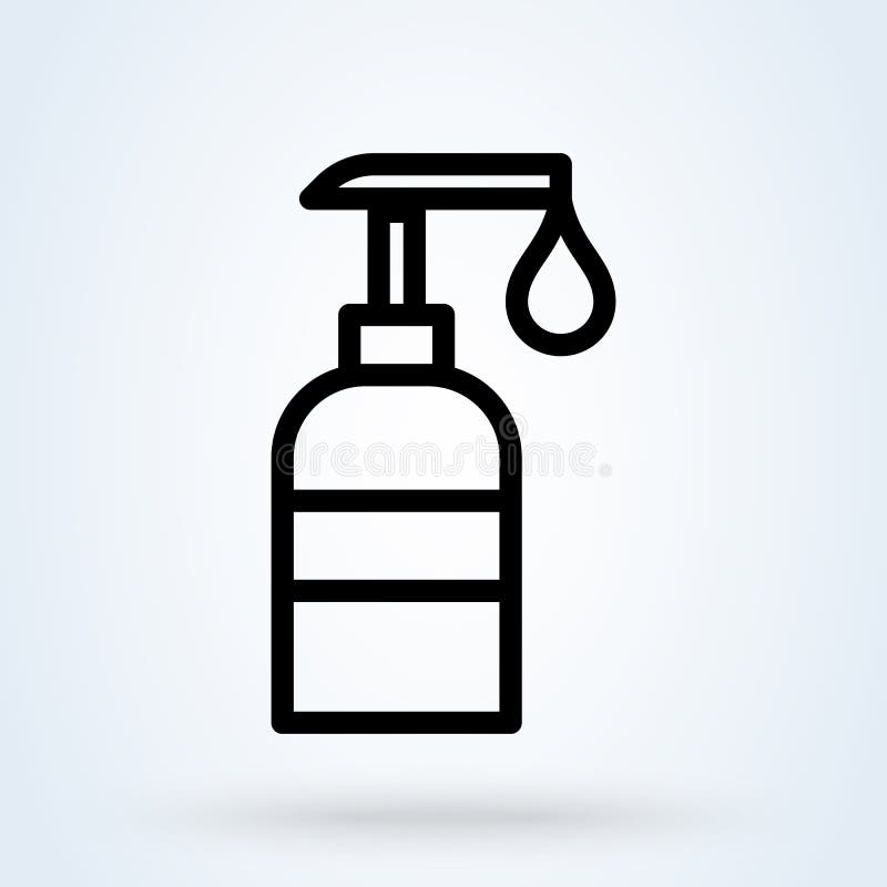 Liquid Soap Icon. Linear Sign Vector Illustration Stock Vector ...