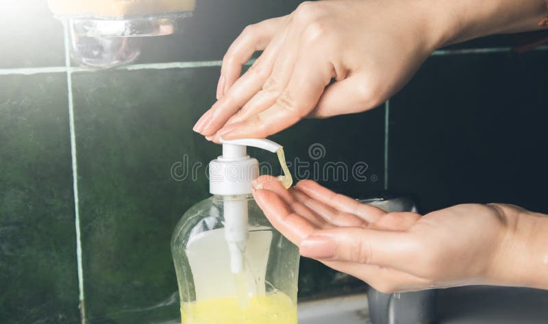 Liquid soap with woman stock photo. Image of soap, flow - 268179672