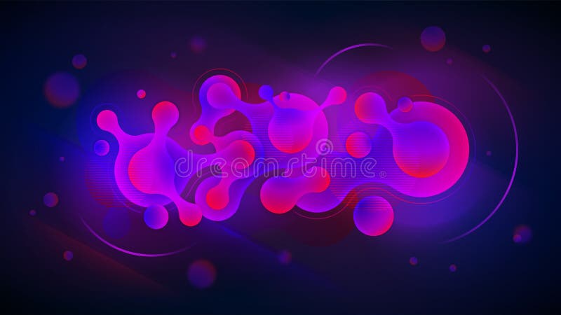 Liquid Space Background Design, Trendy Color Gradients Stock Vector ...