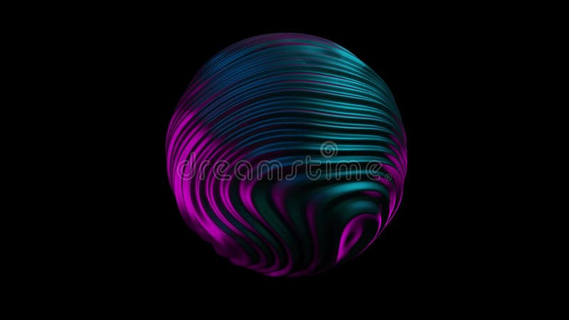 Motion Sphere Blue Abstract Holographic Technology Concept. 3d Render ...