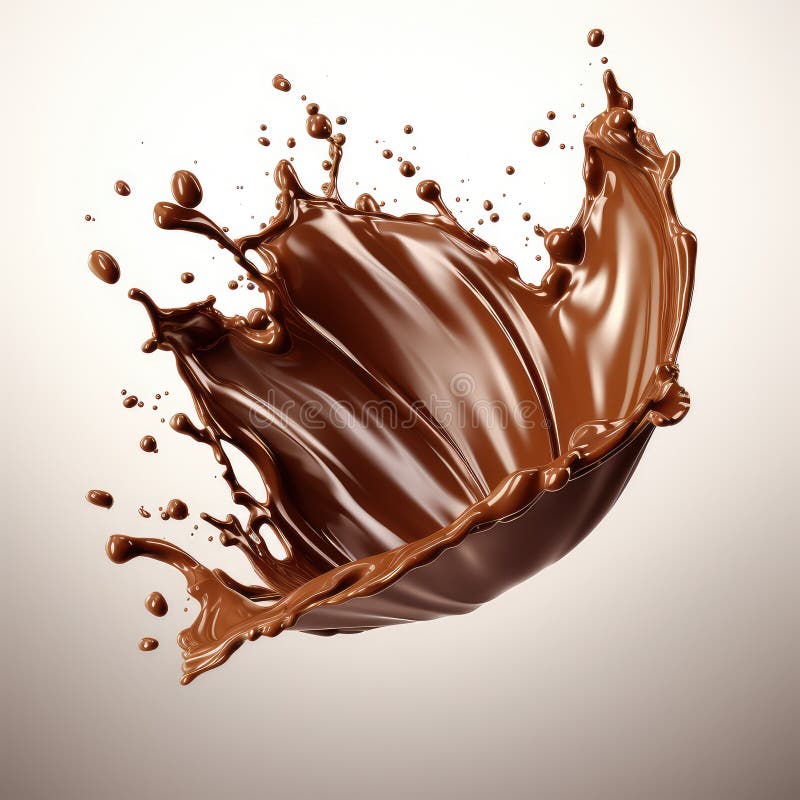 Liquid Splash Chocolate Isolated on White. for Printing, Web Design ...