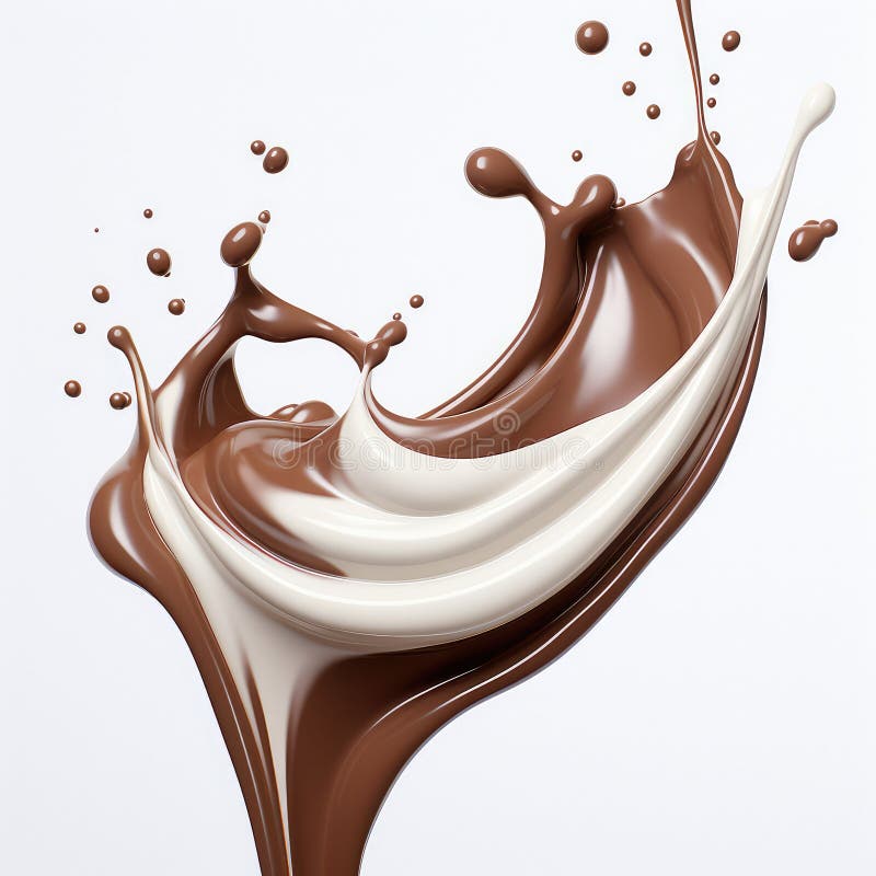 Liquid Chocolate Crown Splash. in a Liquid Chocolate Pool. with Circle ...