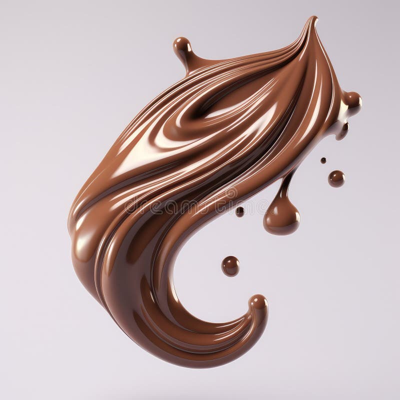 Liquid Splash Chocolate Isolated on White. for Printing, Web Design ...