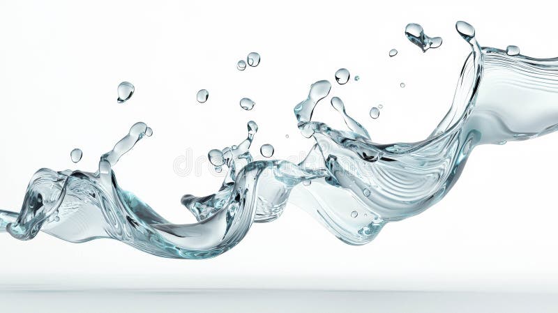 Splashing Liquid with Moving Clear Water Droplets Generative AI ...