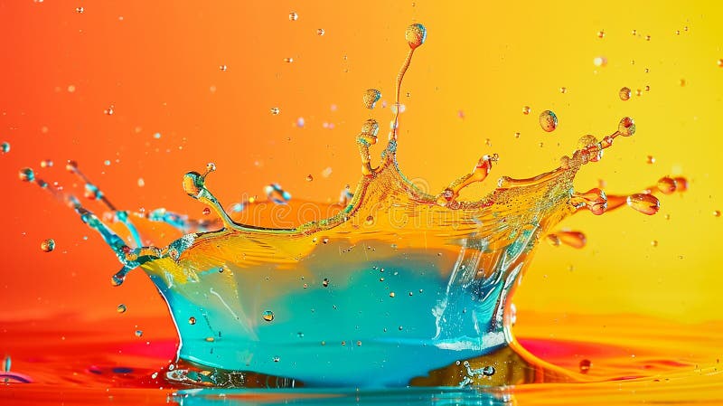 Liquid Splash Studio Shoot Solid Background Stock Image - Image of ...
