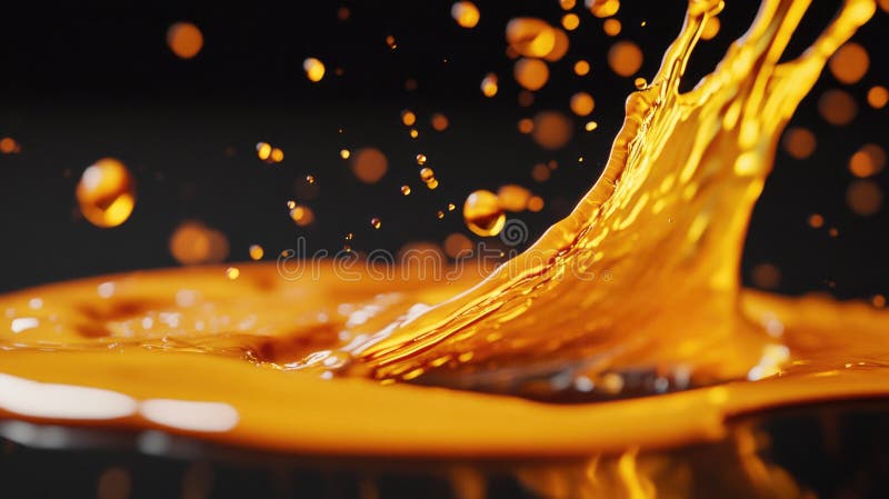 Liquid Splash on Yellow Liquid Stock Illustration - Illustration of ...