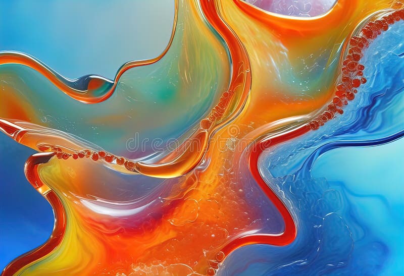 Liquid Stained Glass Texture, Abstract Creative Background Stock ...