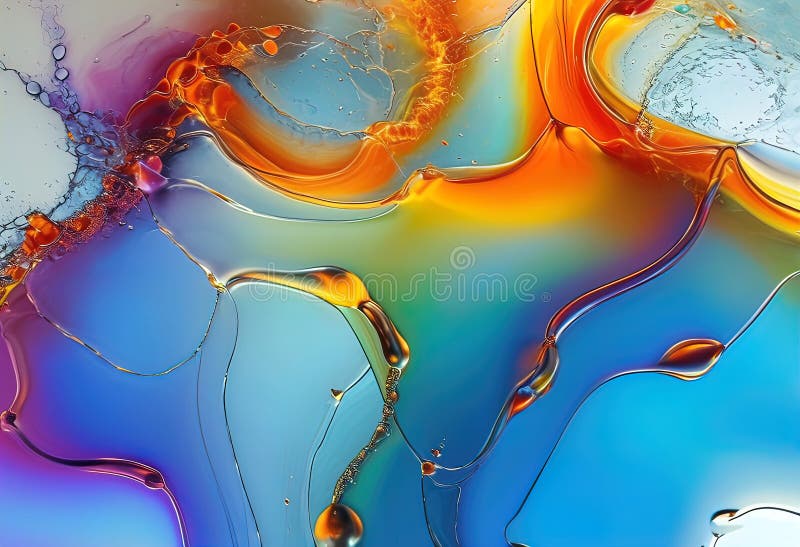 Liquid Stained Glass Texture, Abstract Creative Background Stock ...