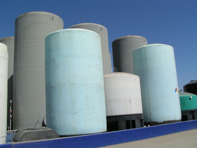 Liquid Storage Tanks in Petrochemical Plant Stock Photo - Image of ...