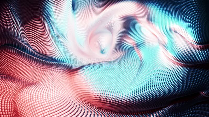 Liquid Structure Moves in Waves from Points. Design. Abstract 3d ...
