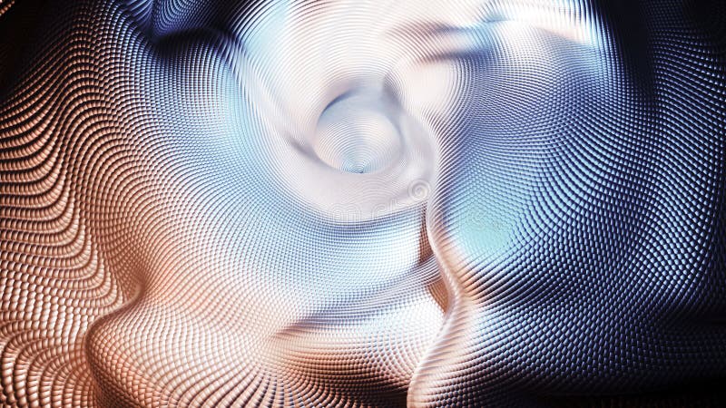 Liquid Structure Moves in Waves from Points. Design. Abstract 3d ...