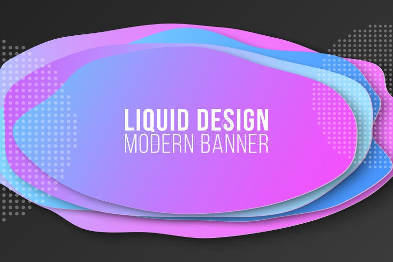 Liquid Style Banner. Fluid Design. Colorful Shapes. Abstract Elements ...
