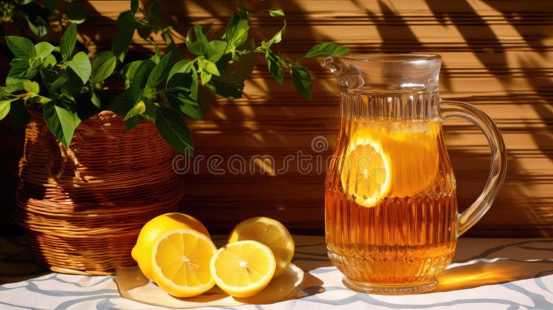 Liquid sun tea stock illustration. Illustration of invigorating - 321305567