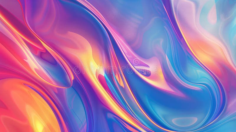 Liquid Swirl Vibrant Abstract Design with Flowing Patterns of Glowing ...