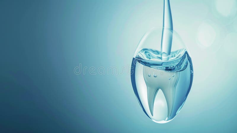 Liquid Tooth on Blue stock image. Image of rinsing, conceptual - 313451611