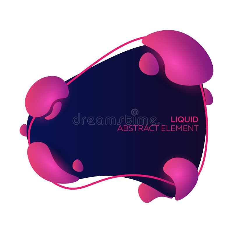 Liquid Vector Colorful Shapes. Abstract Modern Graphic Elements. Vector ...