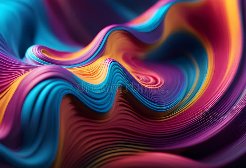 Liquid Wallpaper, Abstract 3D Background with Paint Bubbles Flow Wave ...