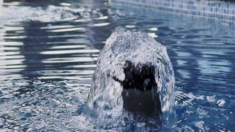 Water Fountain Splash in a Public Pool Stock Footage - Video of ...