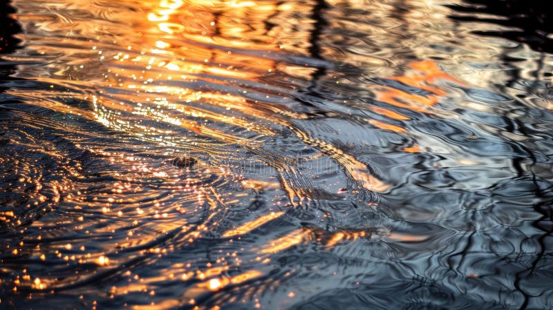 Liquid Wave Light Reflection Over Fragmented Surface Stock Illustration ...