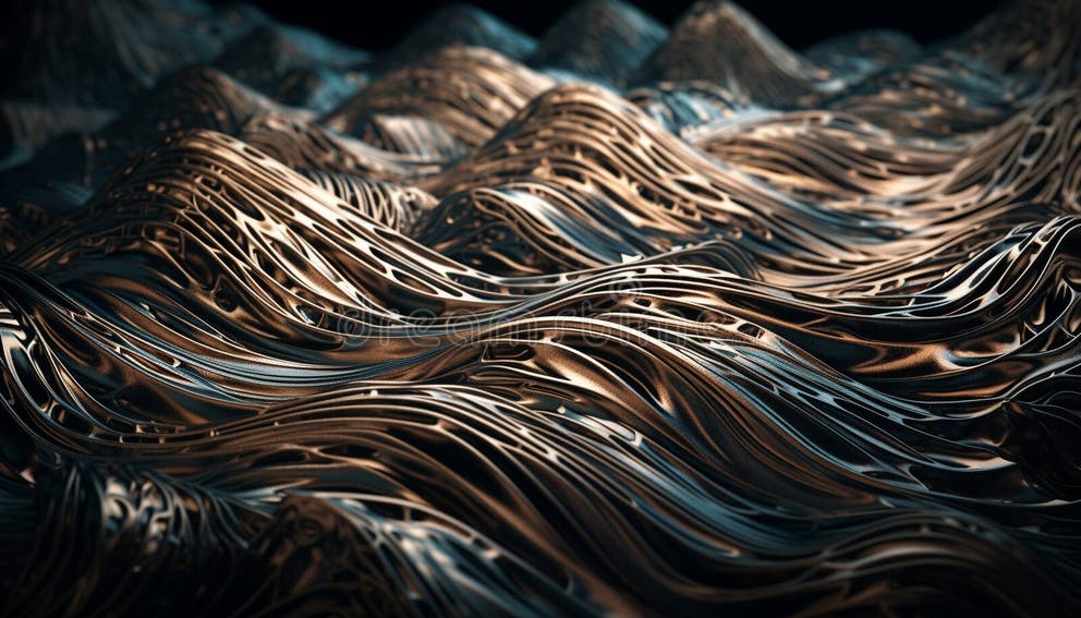 Liquid Wave Pattern Creates Futuristic Decoration Backdrop Generated by ...