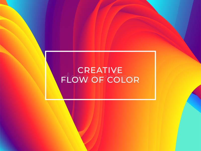 Colorful Wavy Flows of a Fluid Lines of a Liquid Shapes Stock Vector ...