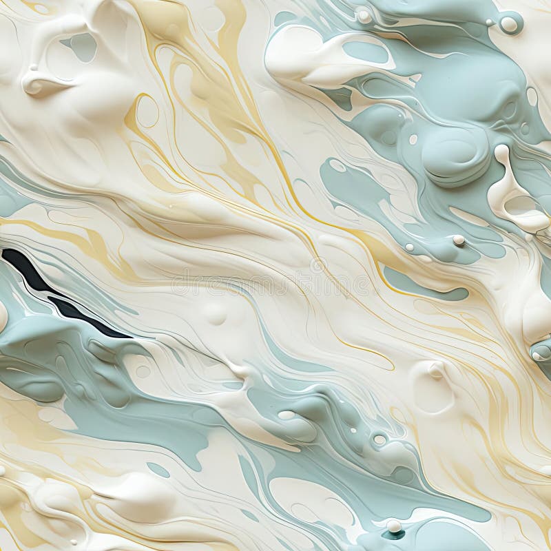 Liquid White and Blue Texture with Rococo Pastel Hues in a Hyper ...