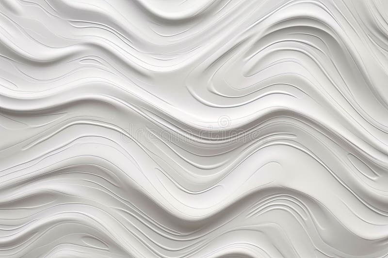 Liquid White Wavy Plastic Texture. Wrinkle Silicone Sheet Stock ...