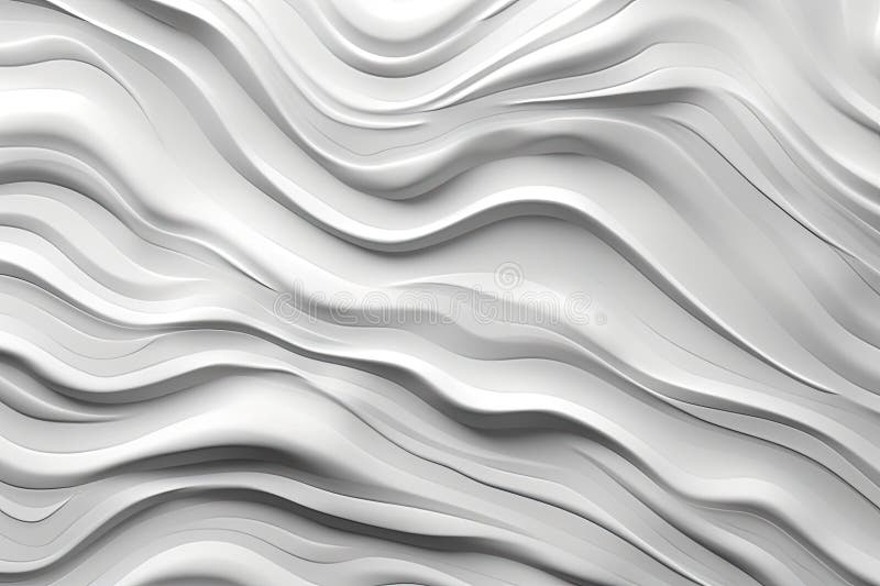 Liquid White Wavy Plastic Texture. Wrinkle Silicone Sheet Stock ...