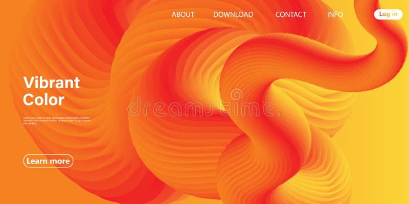 Liquid Yellow Color 3d Wave. Fluid Flow Wave. Stock Vector ...